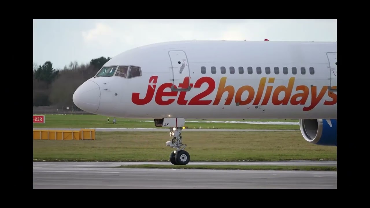Farewell Boeing 757 Jet2 thanks for for Service at Manchester - YouTube