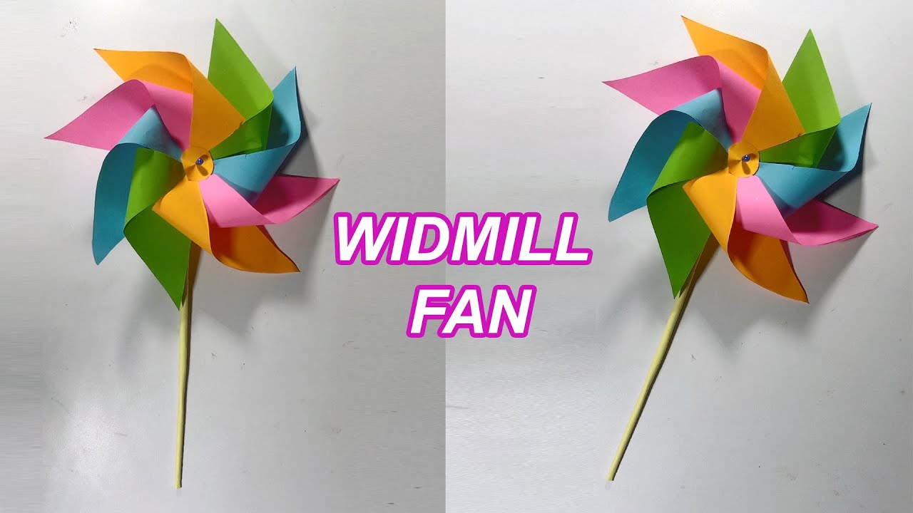 Easy Paper Widmill Fan | Paper Pinwheel Tutorial | Fan Diffrent Idaes # ...