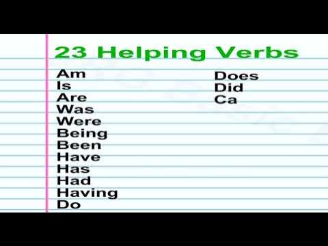 23 Helping Verbs - YouTube
