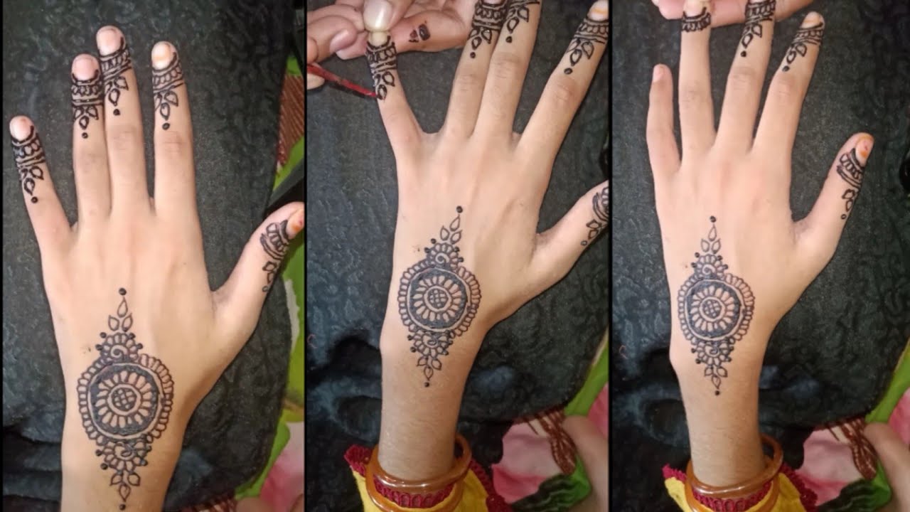 Simple Tiki Mehndi Design||Beautiful Tiki Mehndi Design - YouTube