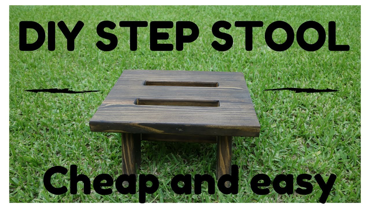 DIY One Board Step Stool Easy and Cheap - YouTube