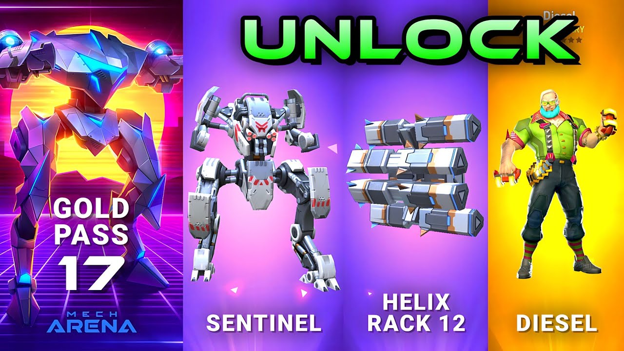 Gold Pass 17 Purchase - Sentinel - Helix Rack - Diesel - New Mech ...