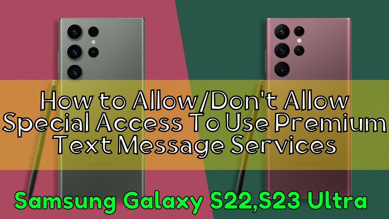 How to Allow/Don't Allow Special Access To Use Premium Text Message ...
