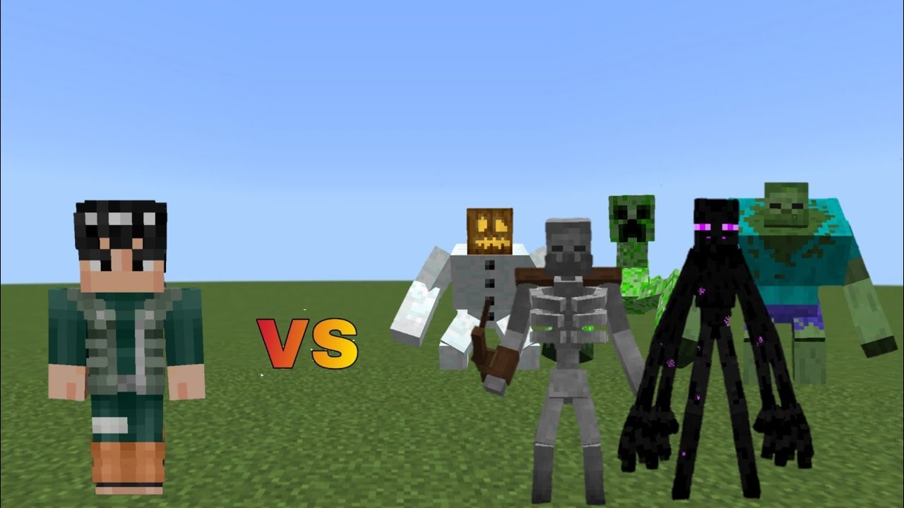 Might Guy vs Mutant Monsters | Minecraft Java | Mob Battle - YouTube
