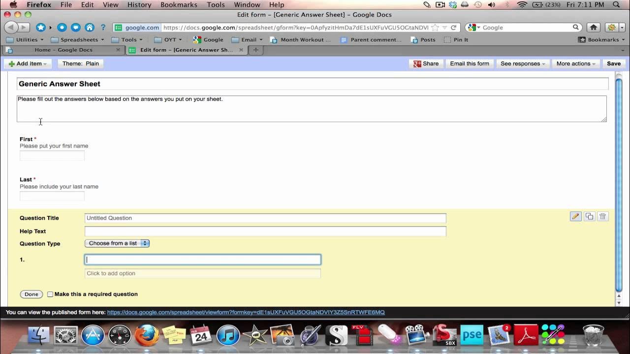 Create Self-Grading Quiz Using Google Docs (1 of 3) - YouTube