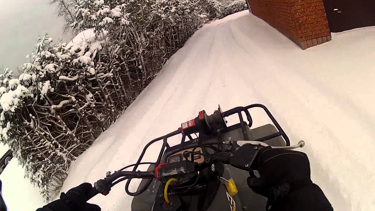 ATV Snow ride - YouTube