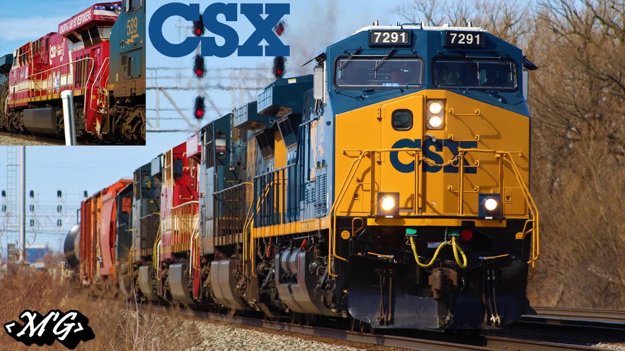 Repainted Rebuild, CSXT 911 Lead Eastbound Manifest - YouTube