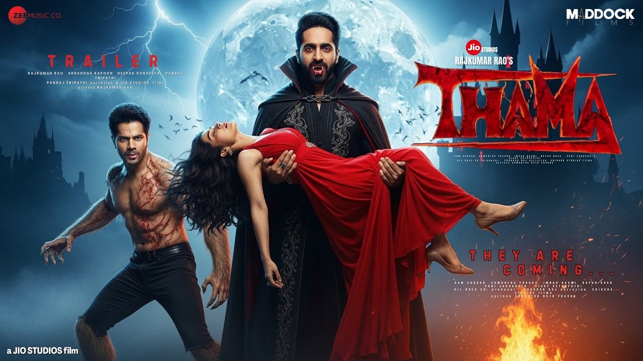 THAMA - Trailer | Ayushmann Khurrana | Varun Dhawan, Rashmika Mandanna ...