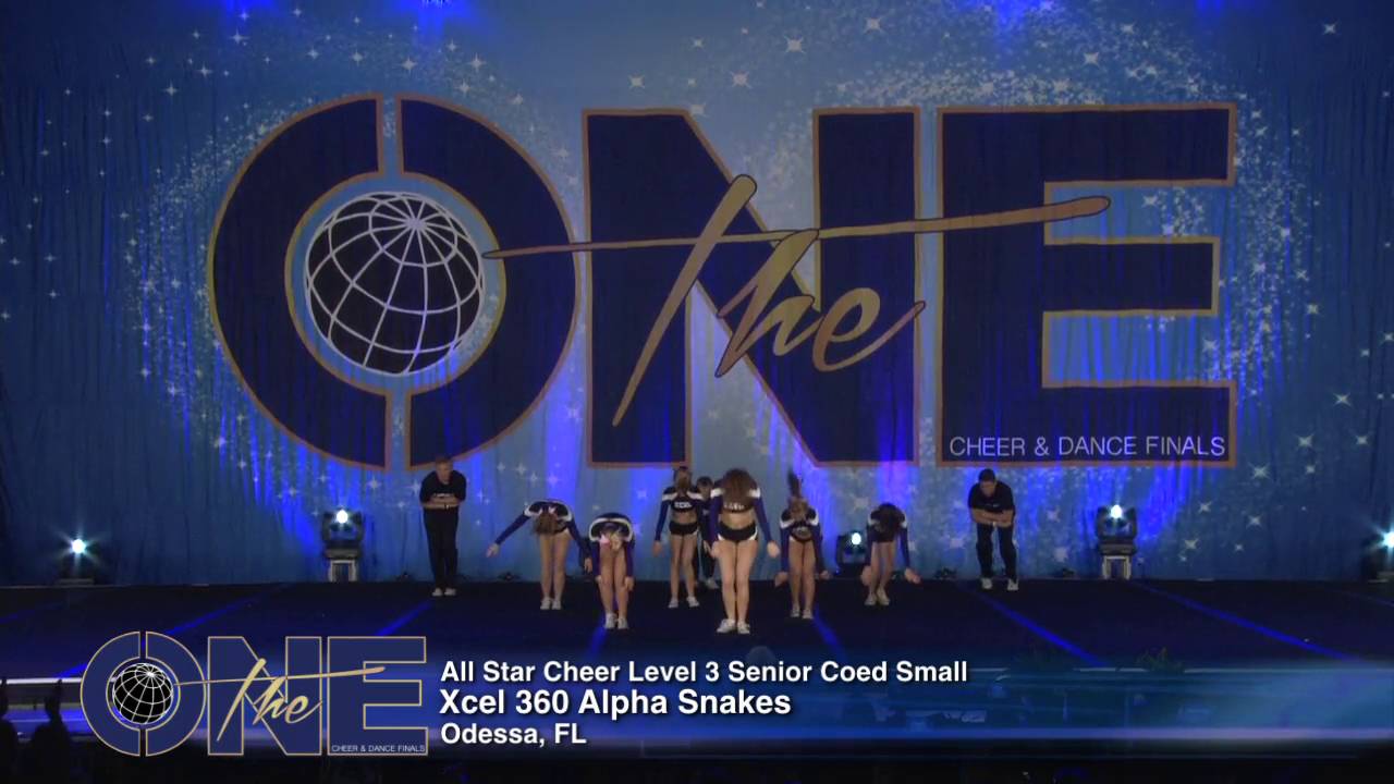 Xcel 360 Alpha Snakes All Star Cheer Level 3 Senior Coed Small 2016 THE ...