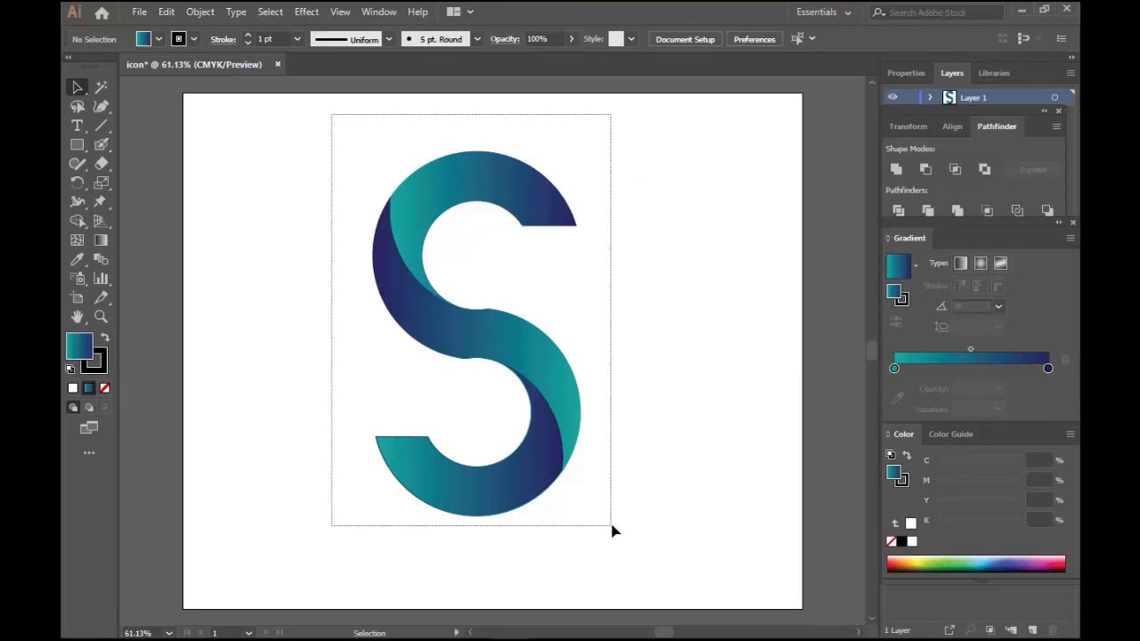 Making Logo In Adobe Illustrator - YouTube