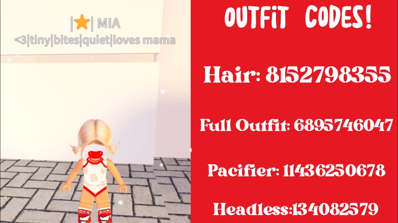 BABY OUTFIT CODES 444 YOU! - YouTube