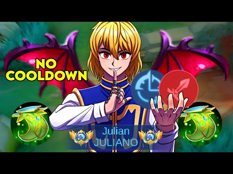JULIAN NO COOLDOWN + FULL LIFESTEAL BUILD! UNLI SKILLS + OP DAMAGE | Mobile Legends