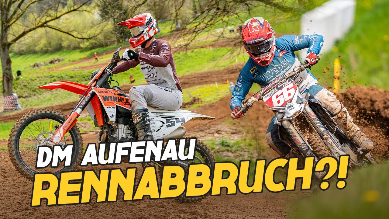 Kevin Winkle und Tim Koch bei der Motocross DM in Aufenau 2023 - Sturz ...