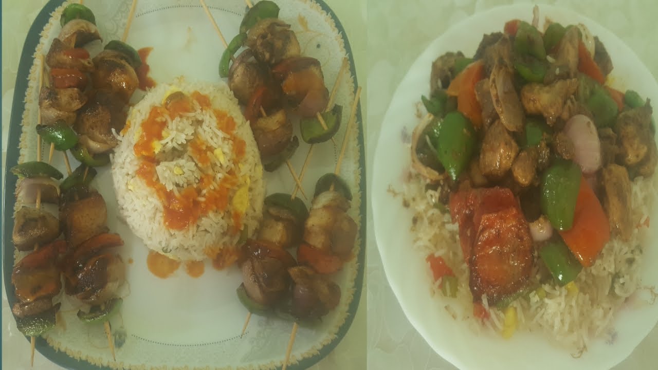 Chicken Shashlik Recipe - Chicken Shashlik Sticks With Egg Fried Rice ...