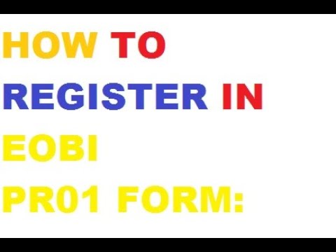 How to register in EOBI - YouTube