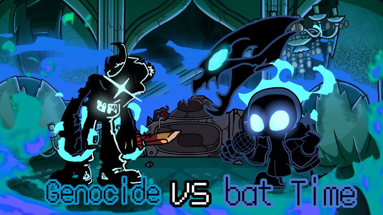 FNF genocide × bat Time MASH UP nightmare tabi × nightmare sans - YouTube
