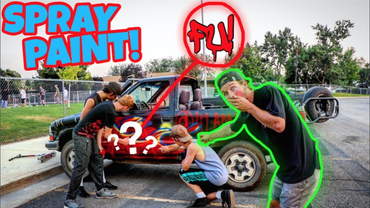 LETTING RANDOM PEOPLE SPRAY PAINT MY TRUCK! - YouTube