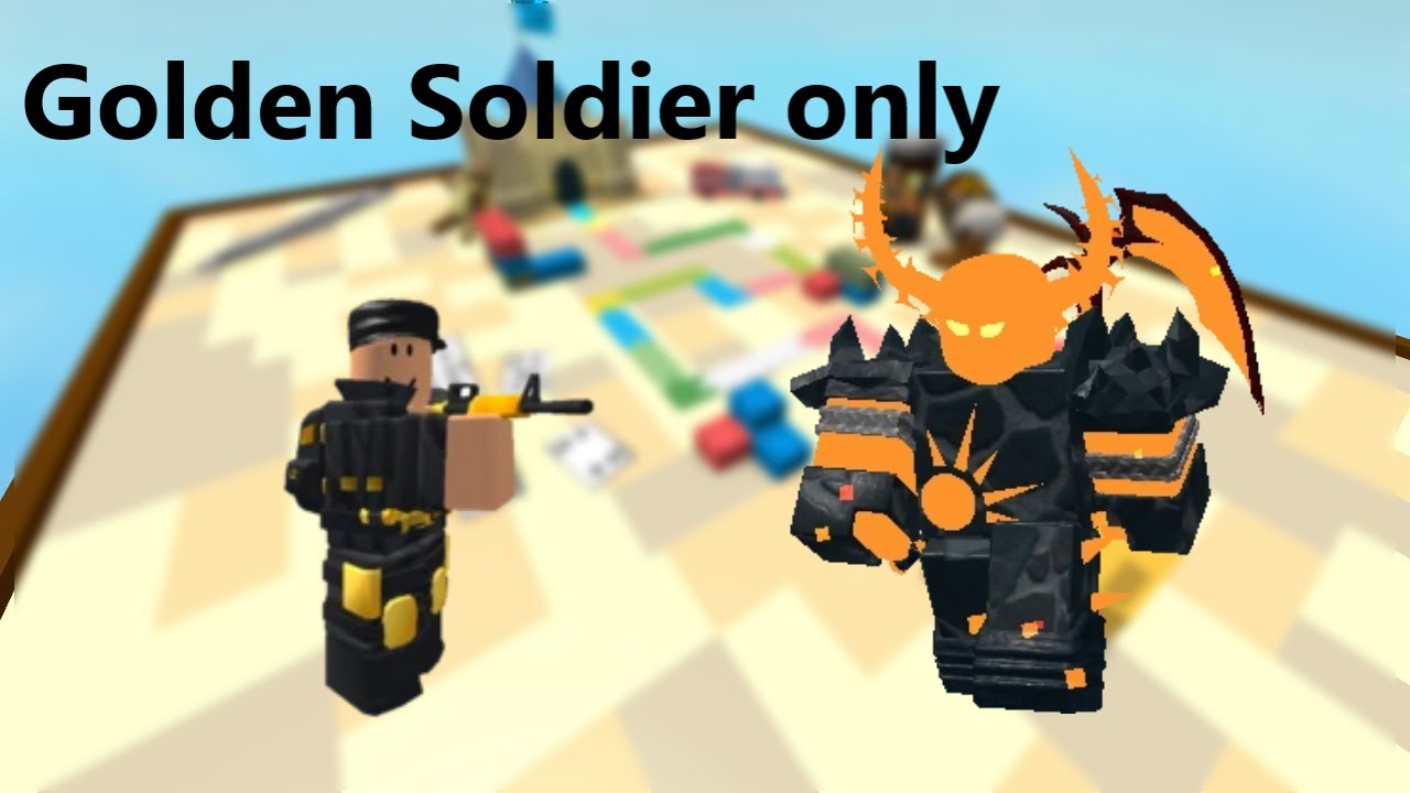 Golden soldier only + support (Roblox Tower Defense Simulator) - YouTube