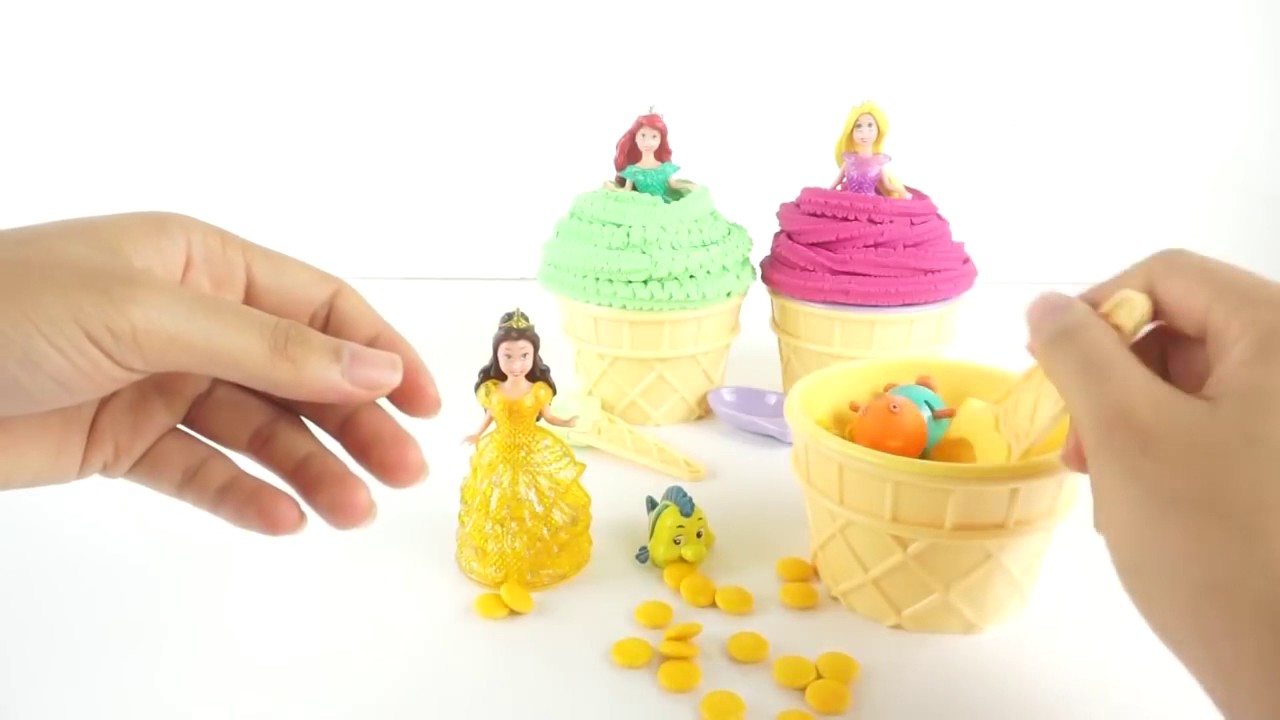 Disney Princess Play-Doh Learn Colors For Kid Sparkle Princess - YouTube