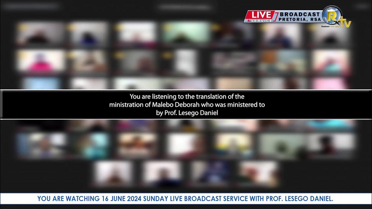 16 JUNE 2024 SUNDAY LIVE BROADCAST SERVICE WITH PROF. LESEGO DANIEL AND SONS PART 1 - YouTube