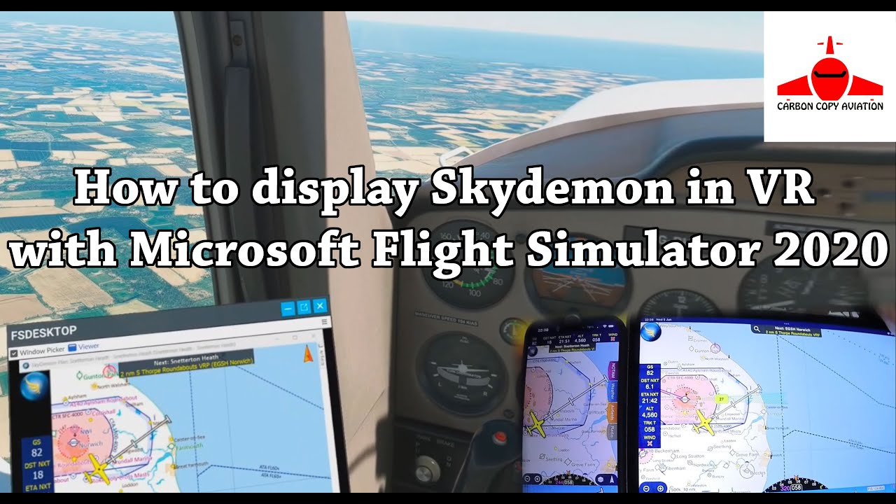 How to display Skydemon In VR in Microsoft Flight Simulator 2020 - YouTube