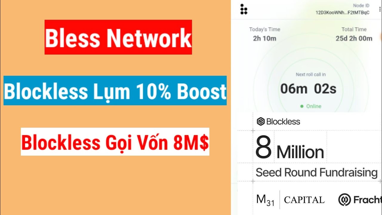 BLOCKLESS LỤM 10% BOOST BLESS NETWORK GỌI VỐN 8M$ DEPIN - ANH TÚC CRYPTO - YouTube