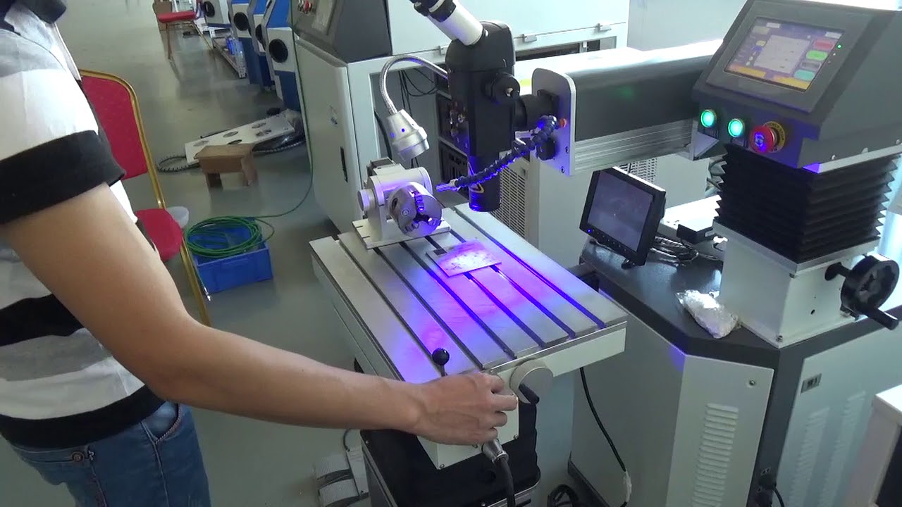 mold laser welding machine with electric table - YouTube