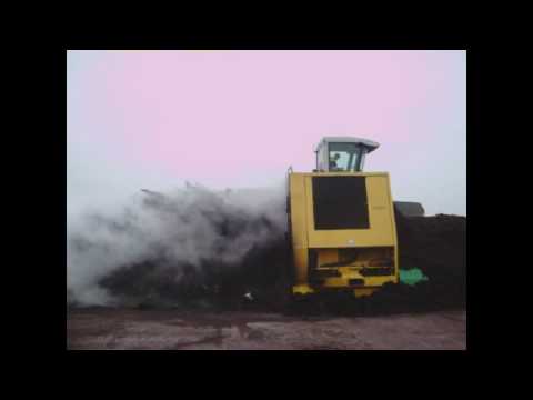 Backhus 17.60 windrow turner for compost - YouTube