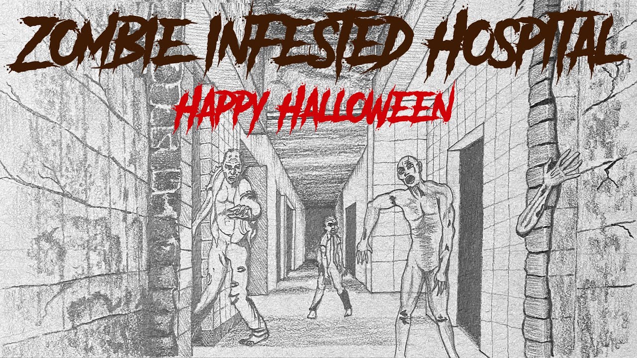 How to Draw Zombie-infested Hospital in One Point Perspective - YouTube