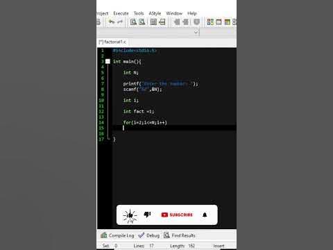 Factorial program in C using for loop-Detailed C program for beginners ...