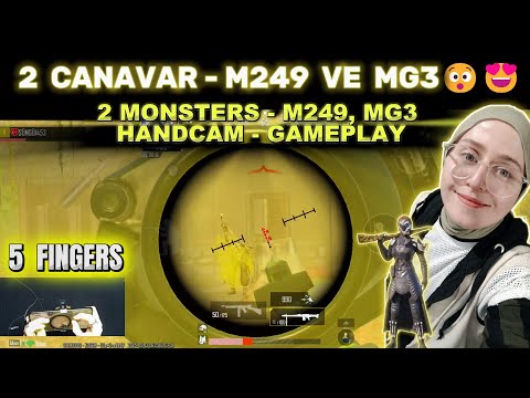 2 CANAVAR MAŞIN 😯 M249 VƏ MG3 - 1VS4 - 5 BARMAQ - ƏL CAMA OYUNU - PUBG MOBILE