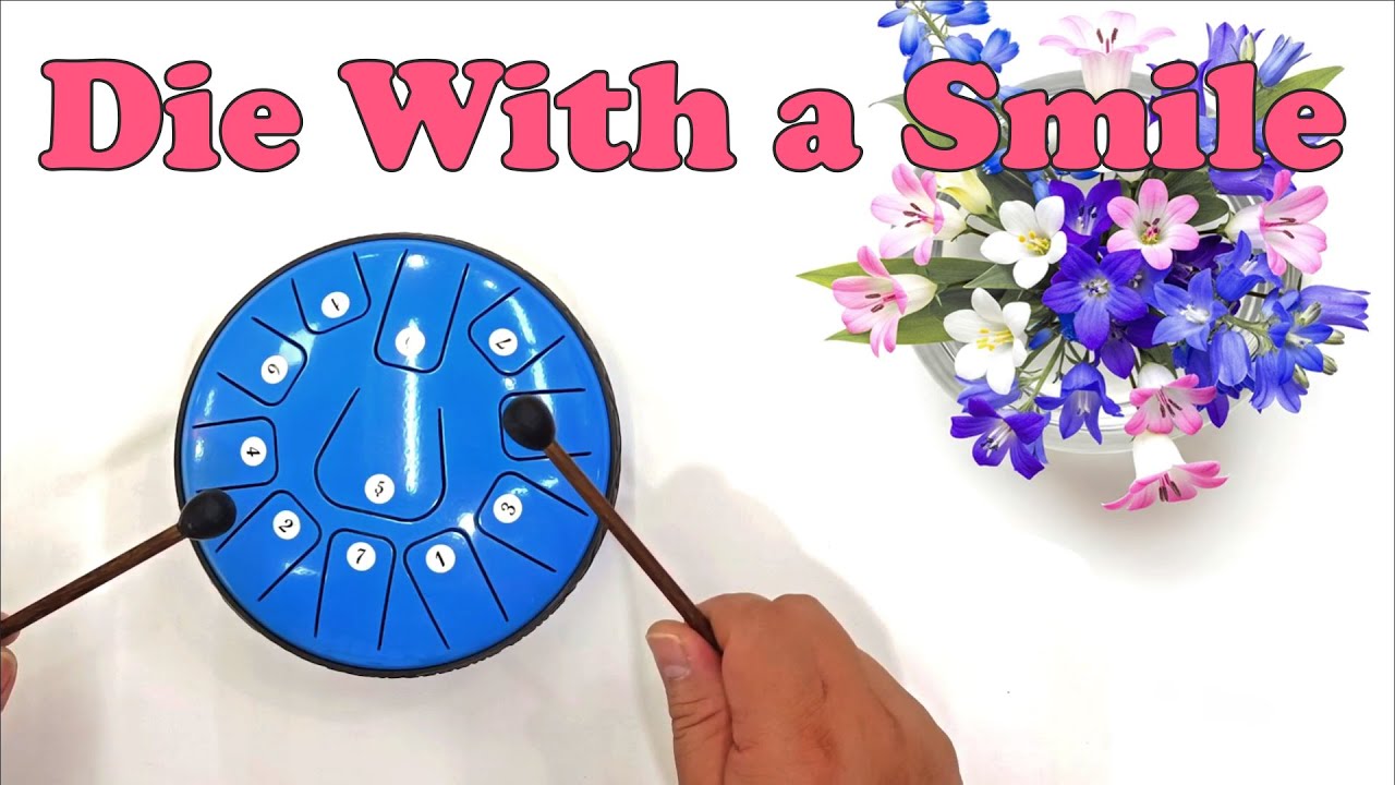 Die With a Smile (LADY GAGA & Bruno Mars) - 11 note steel tongue drum ...