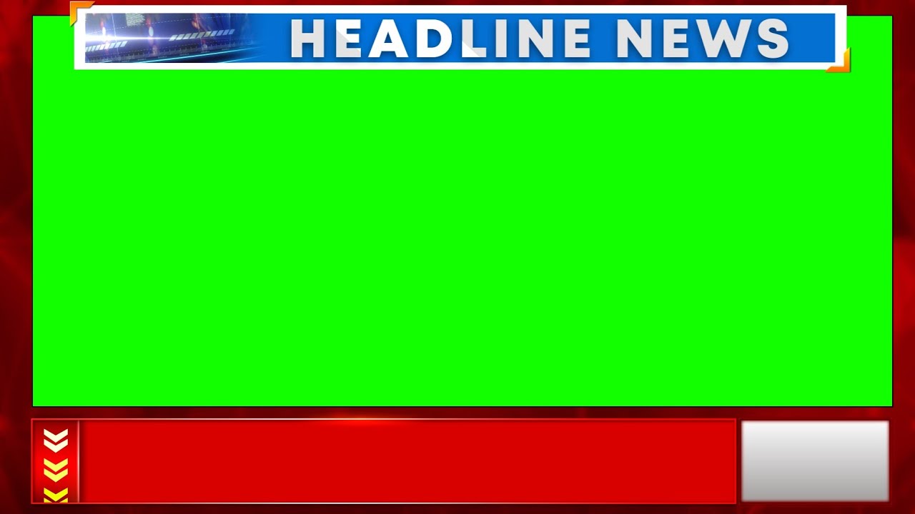 Headline News Complete Setup In Green Screen - YouTube