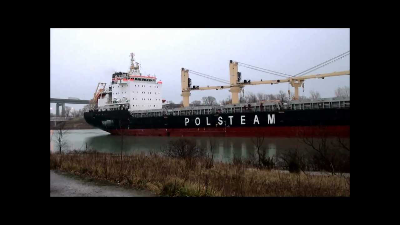Polsteam ship "INA" on Welland Canal - YouTube