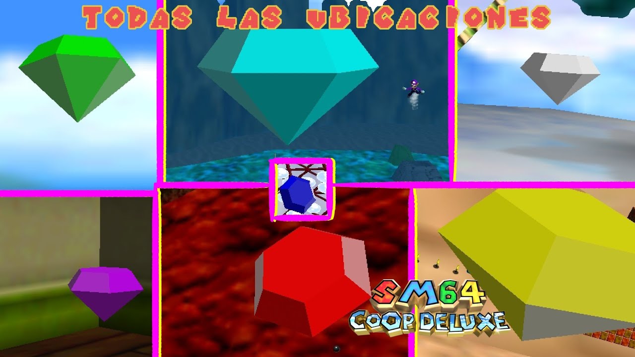 SM64COOPDX SUPER FORMS MOD: TODAS las UBICACIONES de las CHAOS EMERALDS ...