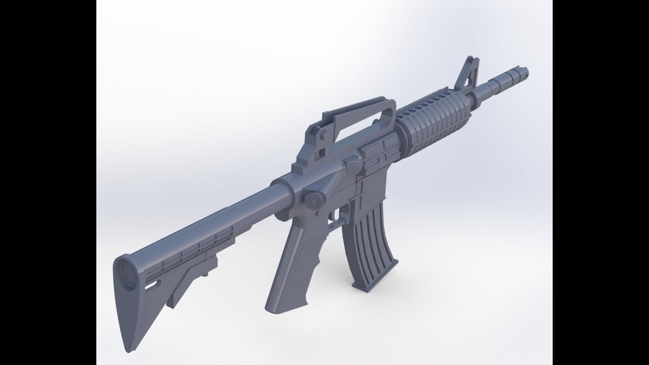 solidworks tutorial/ how to design rifle m4 carbine in solidworks part ...