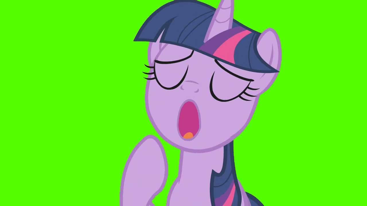 Twilight Sparkle Smiles, Yawns, and Speaks - Green Screen Ponies - YouTube