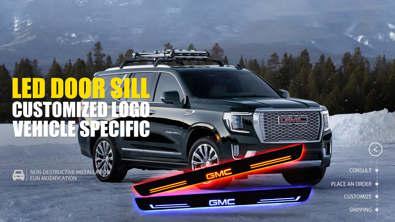 GMC LED Door Sills - Aoonuauto - YouTube