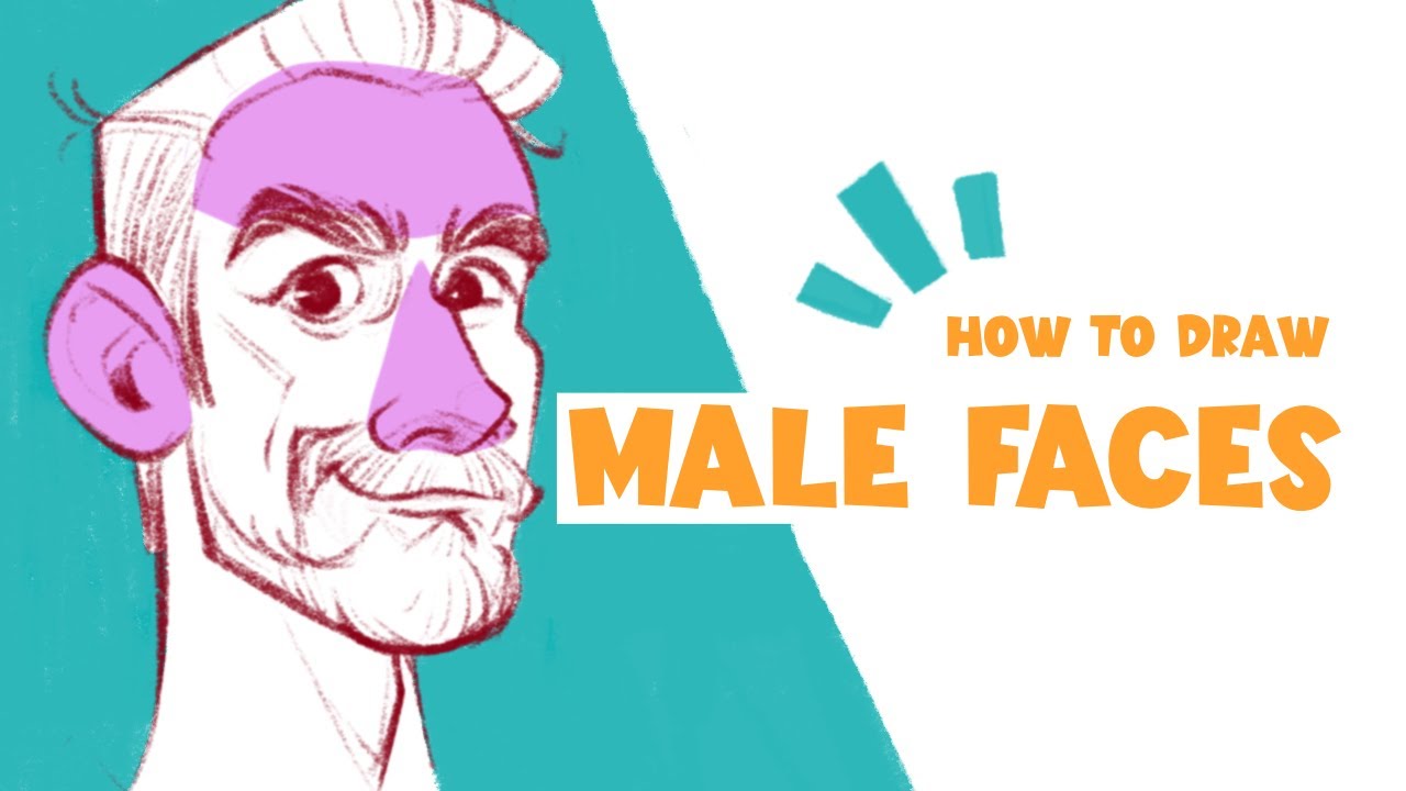 10 tips for drawing male faces. Beginner friendly - YouTube