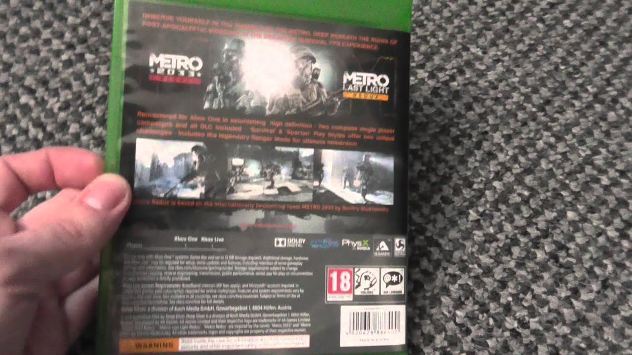 Metro Redux (Xbox One) Unboxing - YouTube