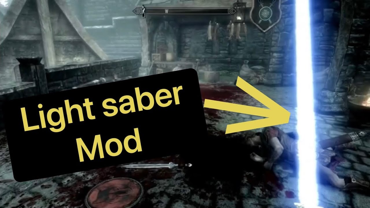 Skyrim lightsaber mod - YouTube
