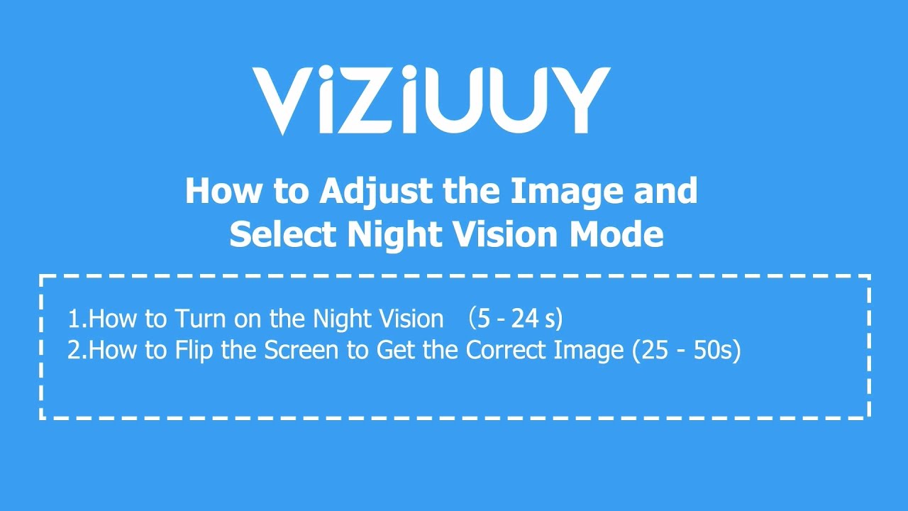 How to Adjust the Image and Select Night Vision Mode - YouTube