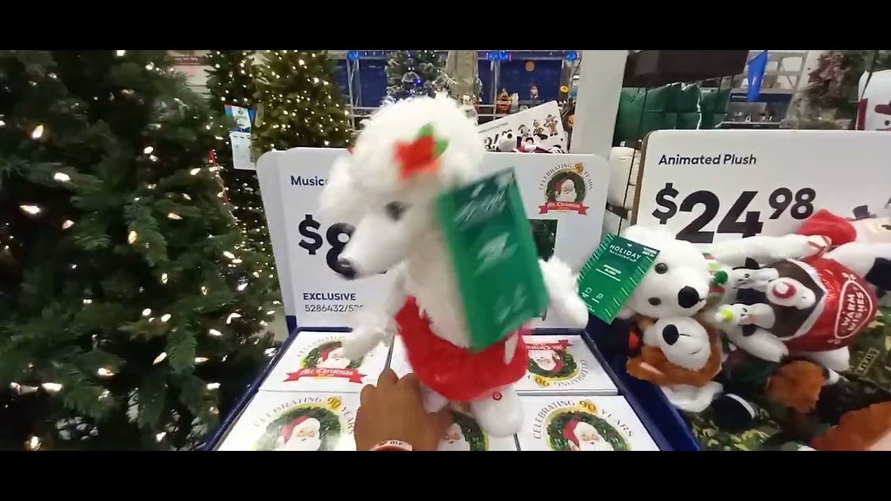 Gemmy 2023 - Animated Plush Swaying & Dancing Holiday Poodle - YouTube