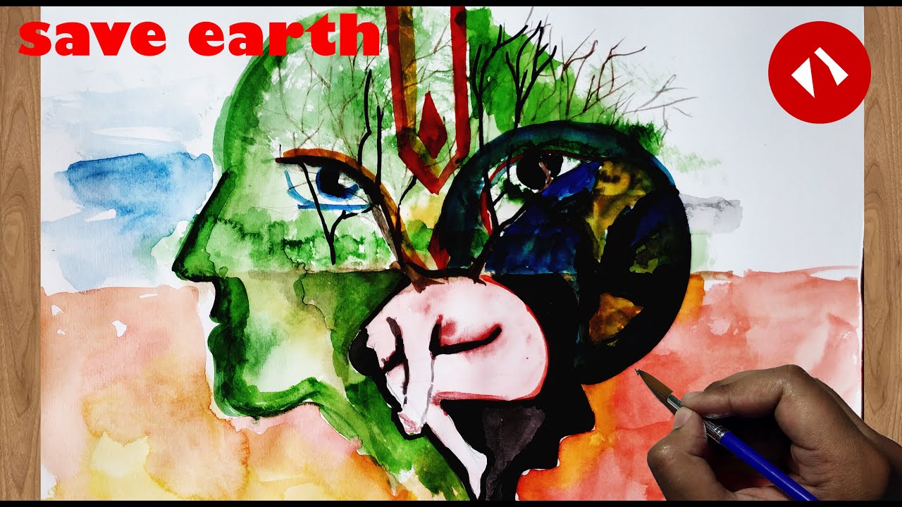 Save Environment Painting | watercolour | Save Trees Drawing | Divart ...