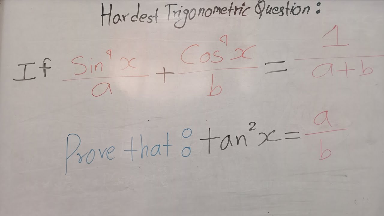 Hardest Trigonometric Question of 2024. Can you Solve it ? - YouTube