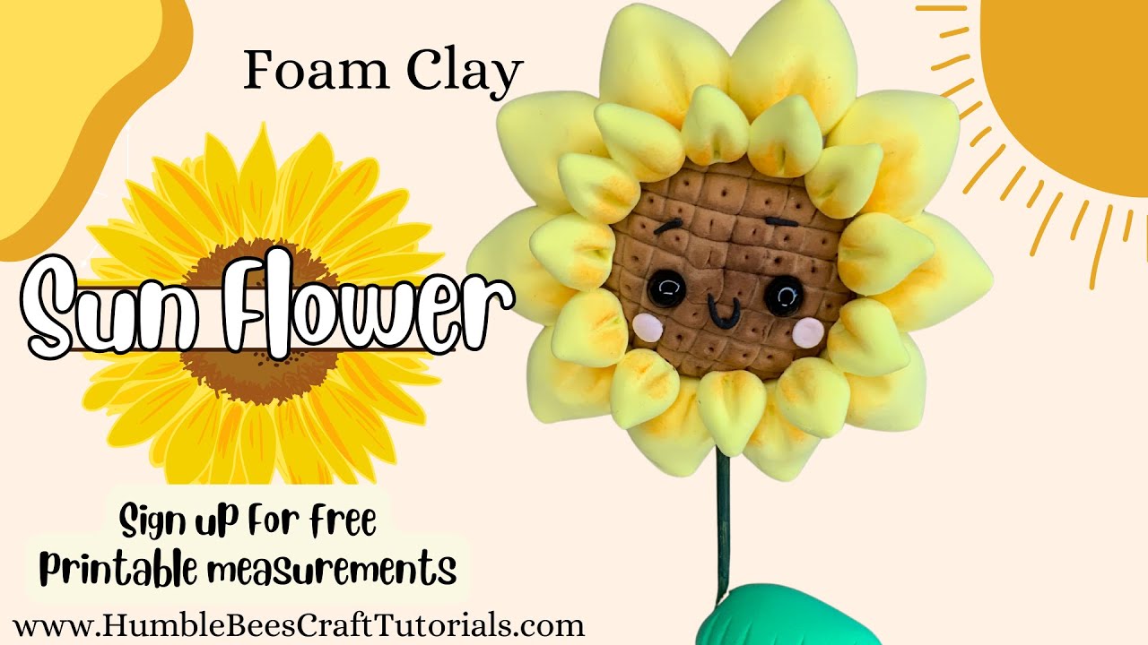 Easy Clay Sunflower - YouTube