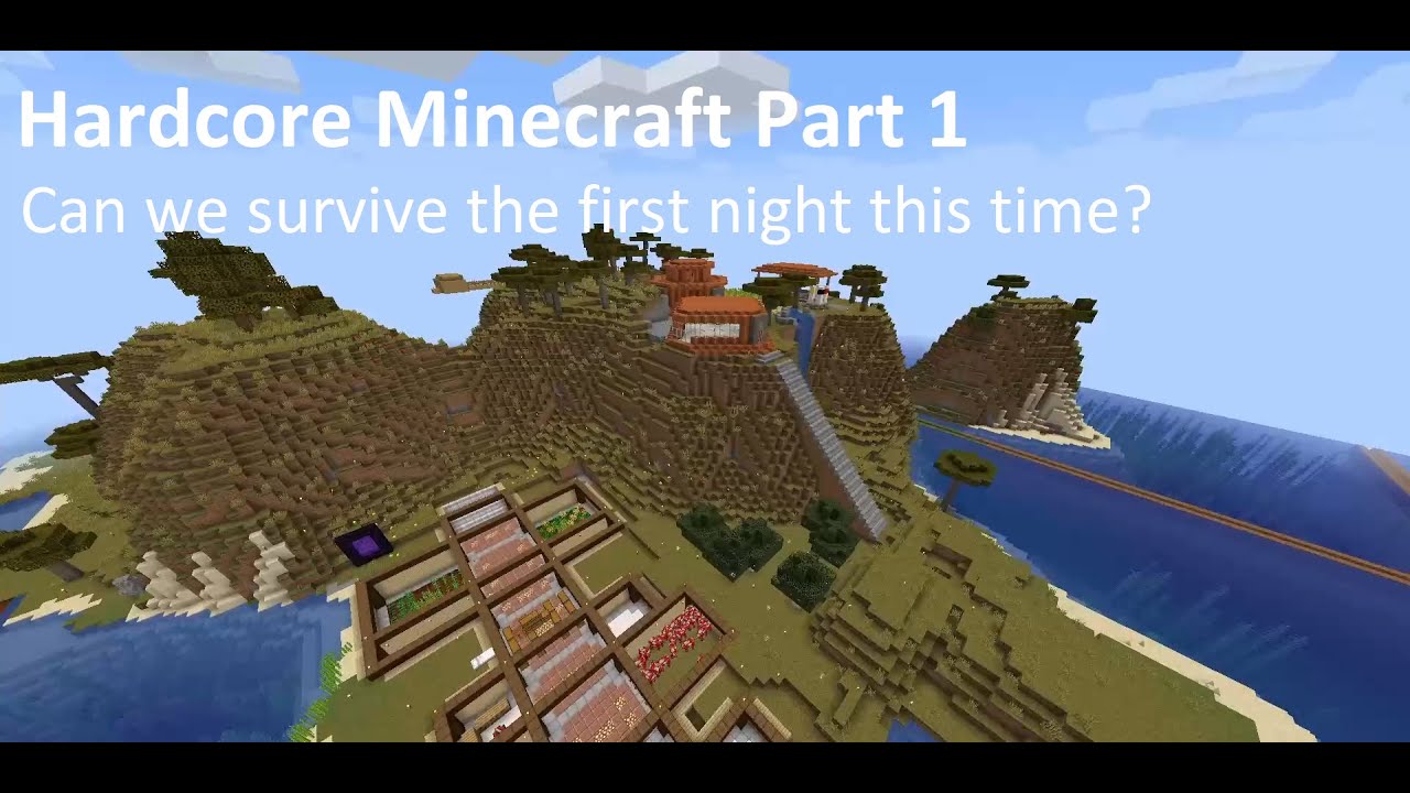 Hardcore Minecraft Part 1, Can we survive the first night this time ...