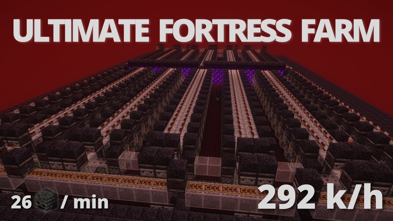 Minecraft Ultimate Fortress Farm V2 | 292,000 items/h - YouTube