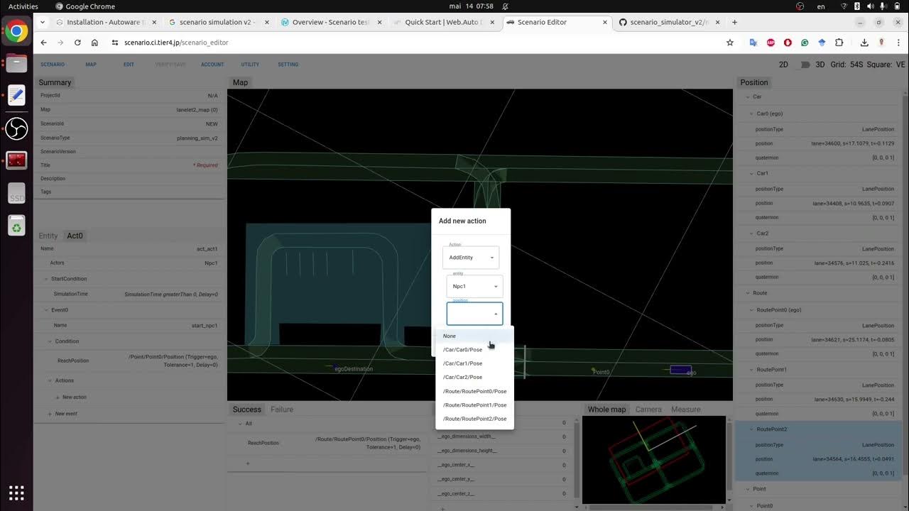 Scenario Simulator v2 - a tutorial to create an interactive scenario by tier4 online scenario ...