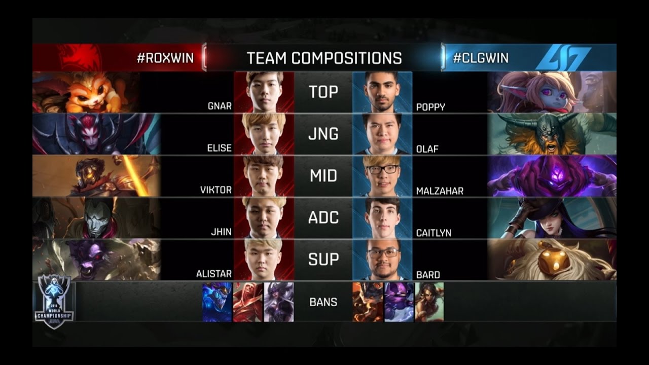 【S6全球總決賽】第五日 小組賽 A組 ROX vs CLG - YouTube